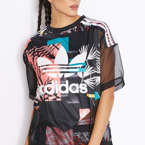 adidas | Tops | Adidas Logo Mesh Tshirt | Poshmark